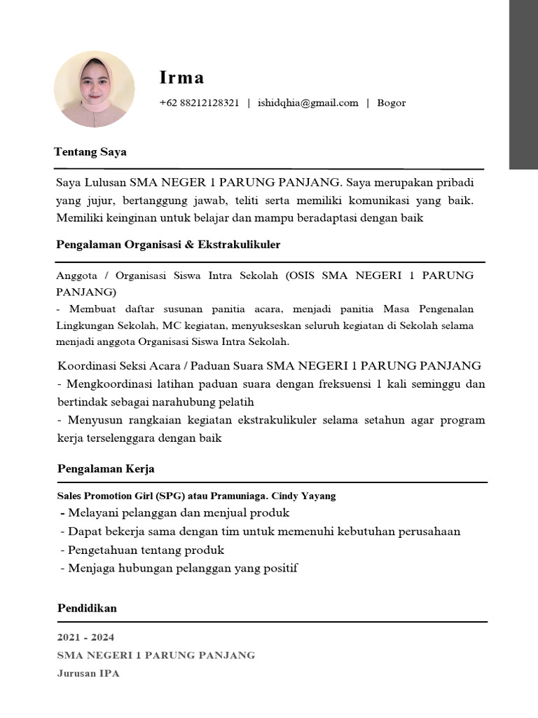 CV Irma PDF - 20250420 - 204123 - 0000 | PDF