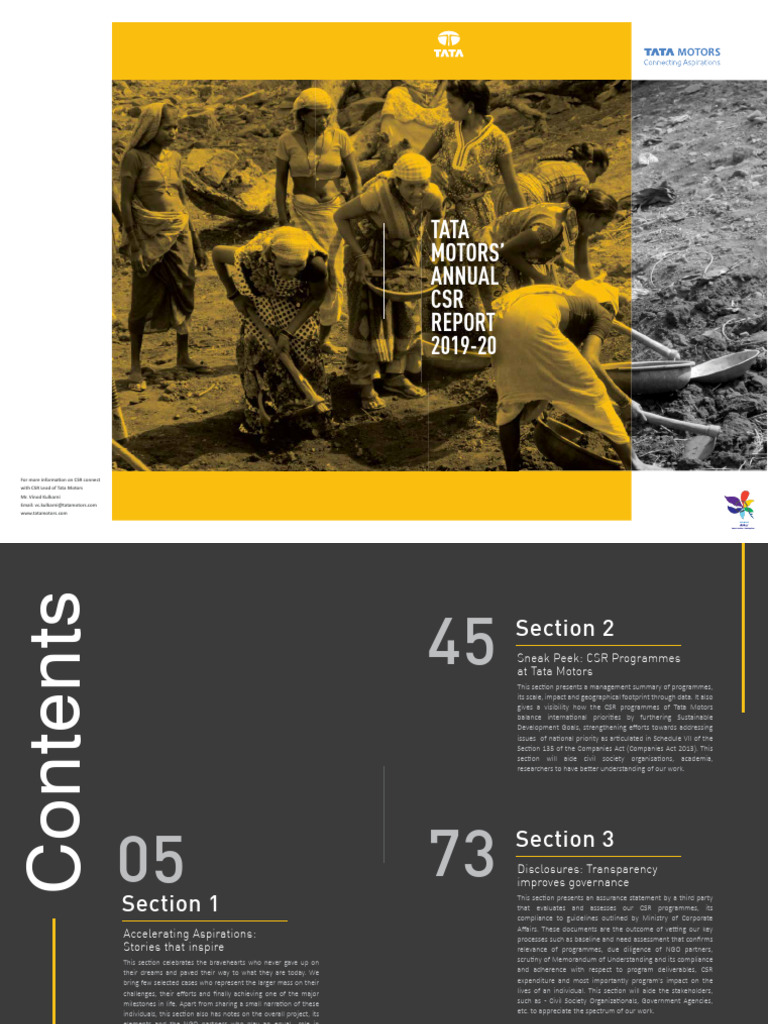 Annual CSR Report 2019 20 | PDF | Corporate Social Responsibility | Malnutrition