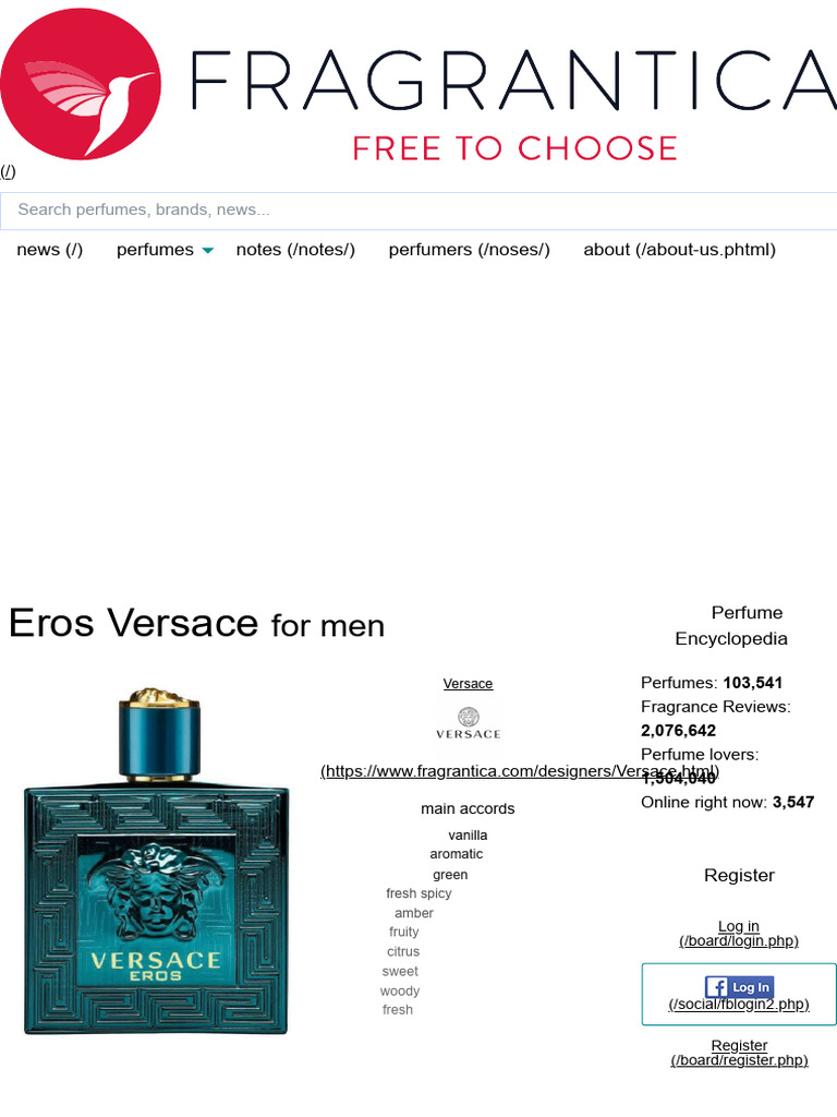 Eros Versace Cologne - A Fragrance For Men 2012 | PDF | Perfume | Eros