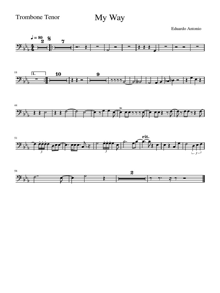 My Way (Inteira) - Trombone Tenor | PDF