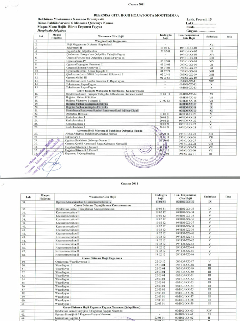 Hospitaala Jalqabaa | PDF