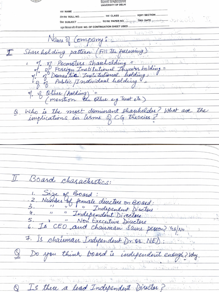 CG Company Analysis Assessment Format | PDF