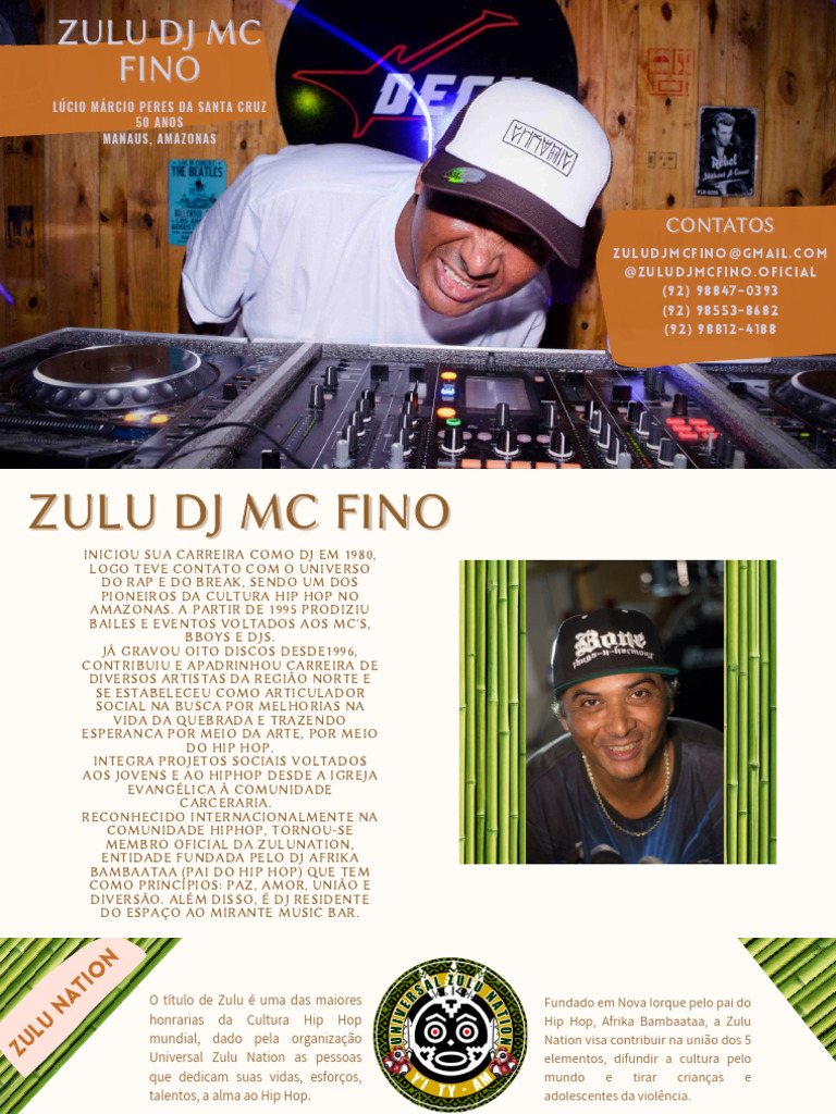 Zulu DJ MC Fino: Pioneiro do Hip Hop | PDF | Música hip hop | Música ...