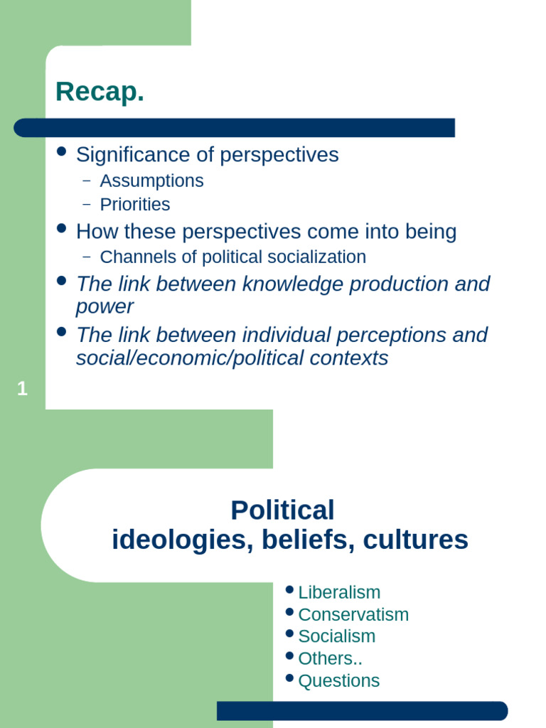 w2 Lecture 3-4 Political Ideologies | PDF | Ideologies | Liberalism