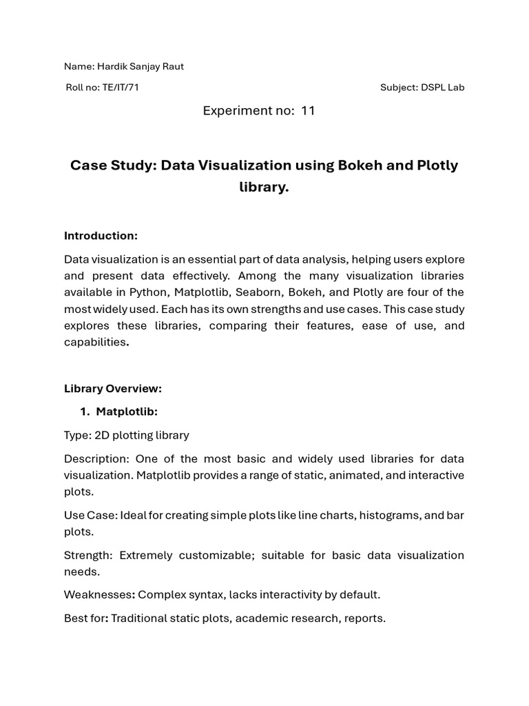 DSPL Exp4 Case Study - Removed | PDF