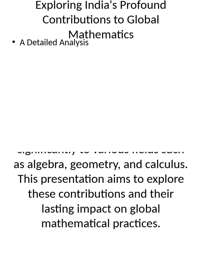 India's Impact on Global Mathematics | PDF | Mathematics | Trigonometry