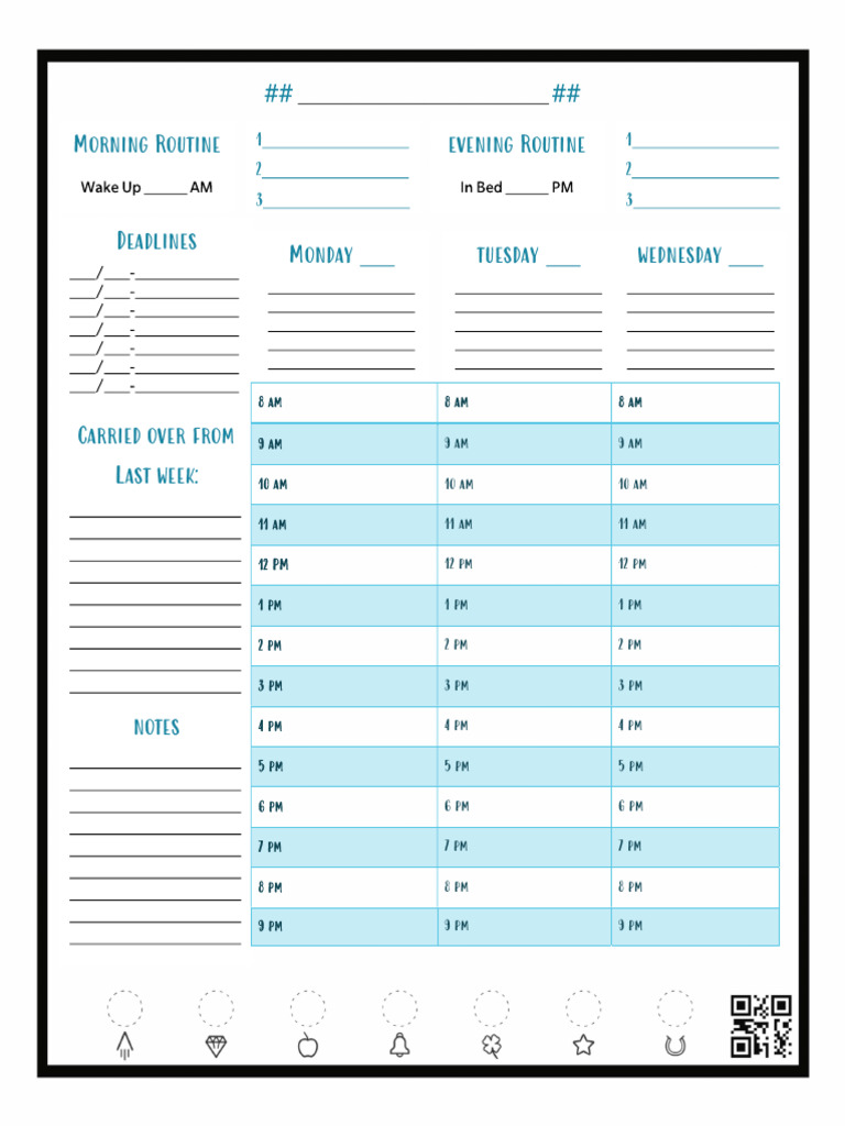 Week Daily Plan | PDF