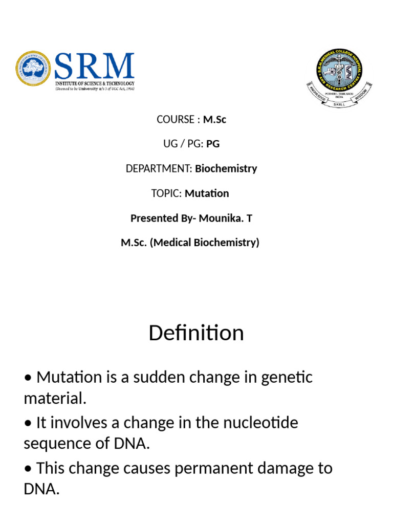 Mutation Presentation | PDF