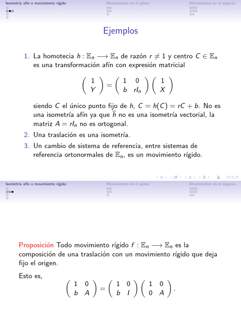 Movimientosrigidos Cap2 | PDF | Matriz (Matemáticas) | Subespacio lineal