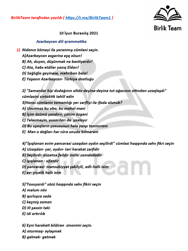 10 İyun Buraxılış 2021 | PDF