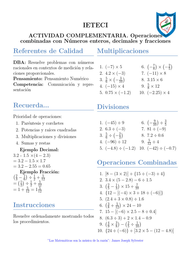 Actividad complementaria voluntaria | PDF | Entero | Matemática Elemental