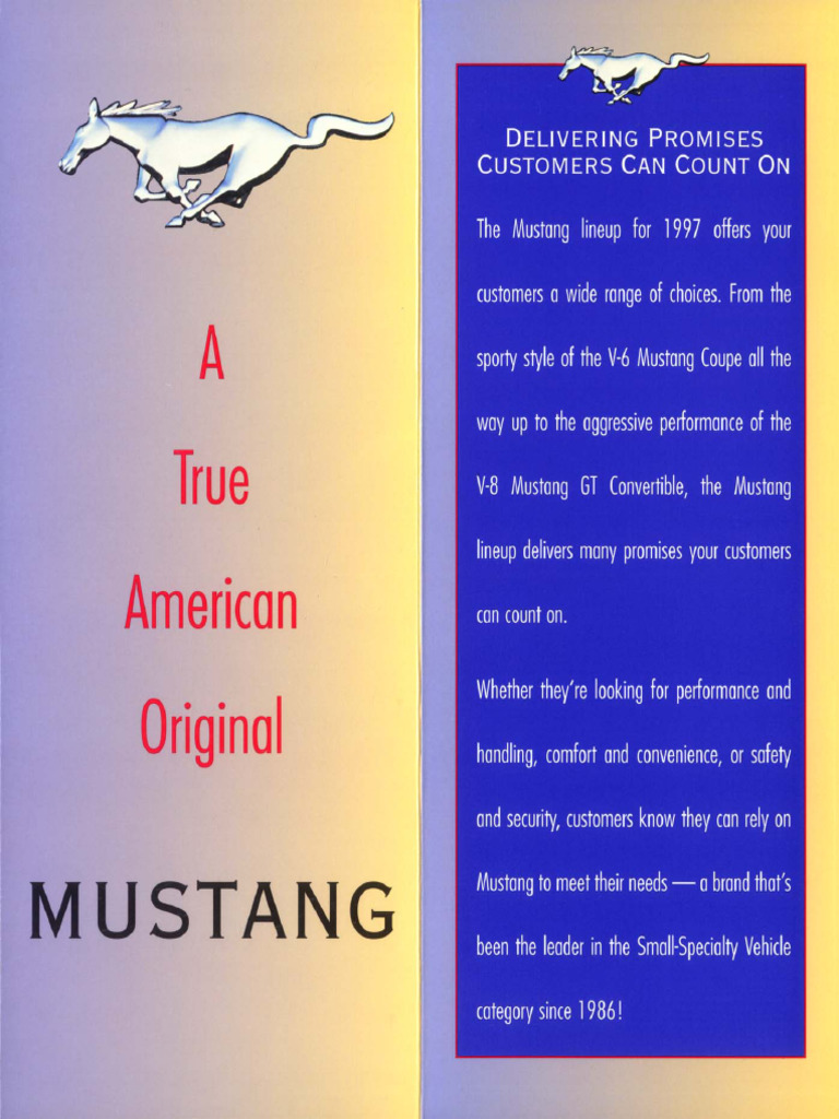1997 Ford Mustang Salesman Folder | PDF