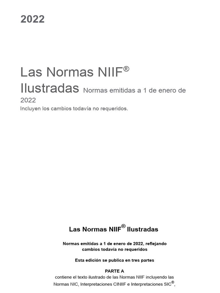 Normas Niif Libro Rojo - A 2022 | PDF | normas internacionales de ...