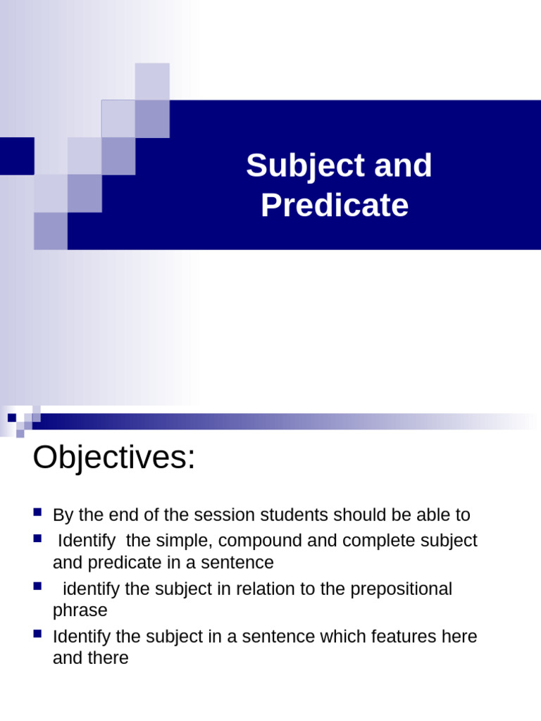 2nd Form Subject and Predicate (Prepositional Phrase) | PDF | Verb ...