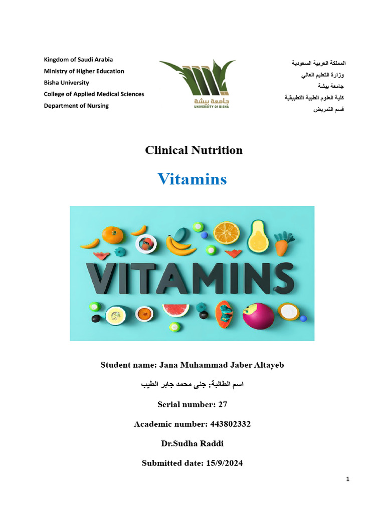 Vitamins | PDF | Vitamin | Nutrients