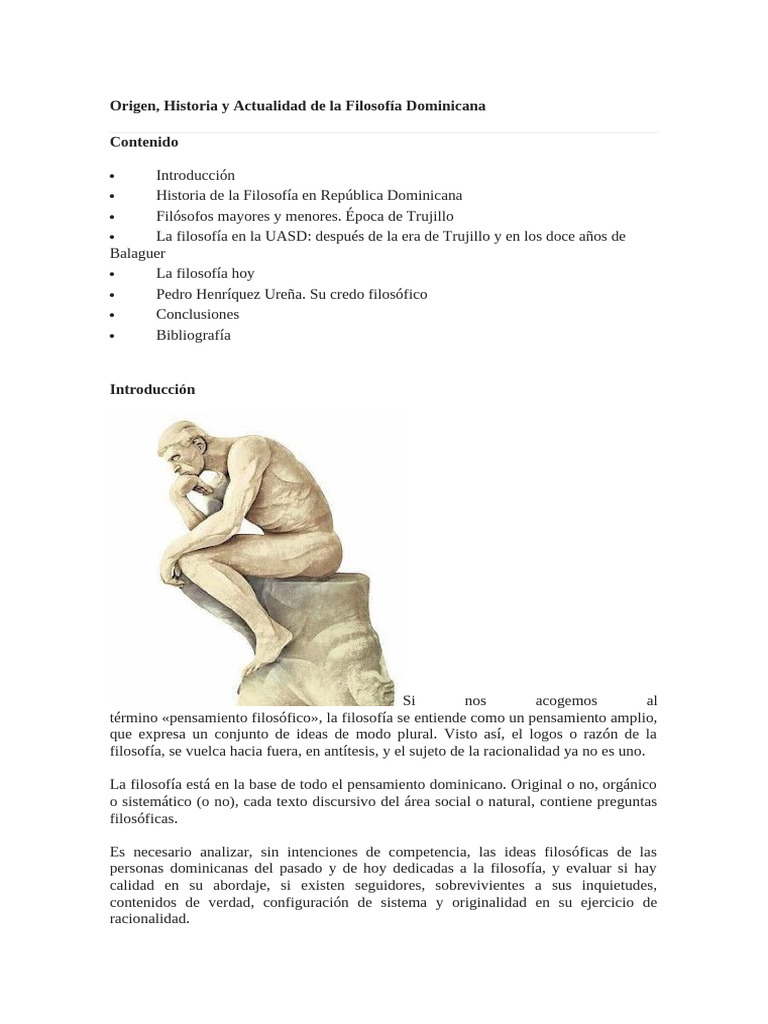 Filosofía Dominicana Historia Y Actualidad Pdf República