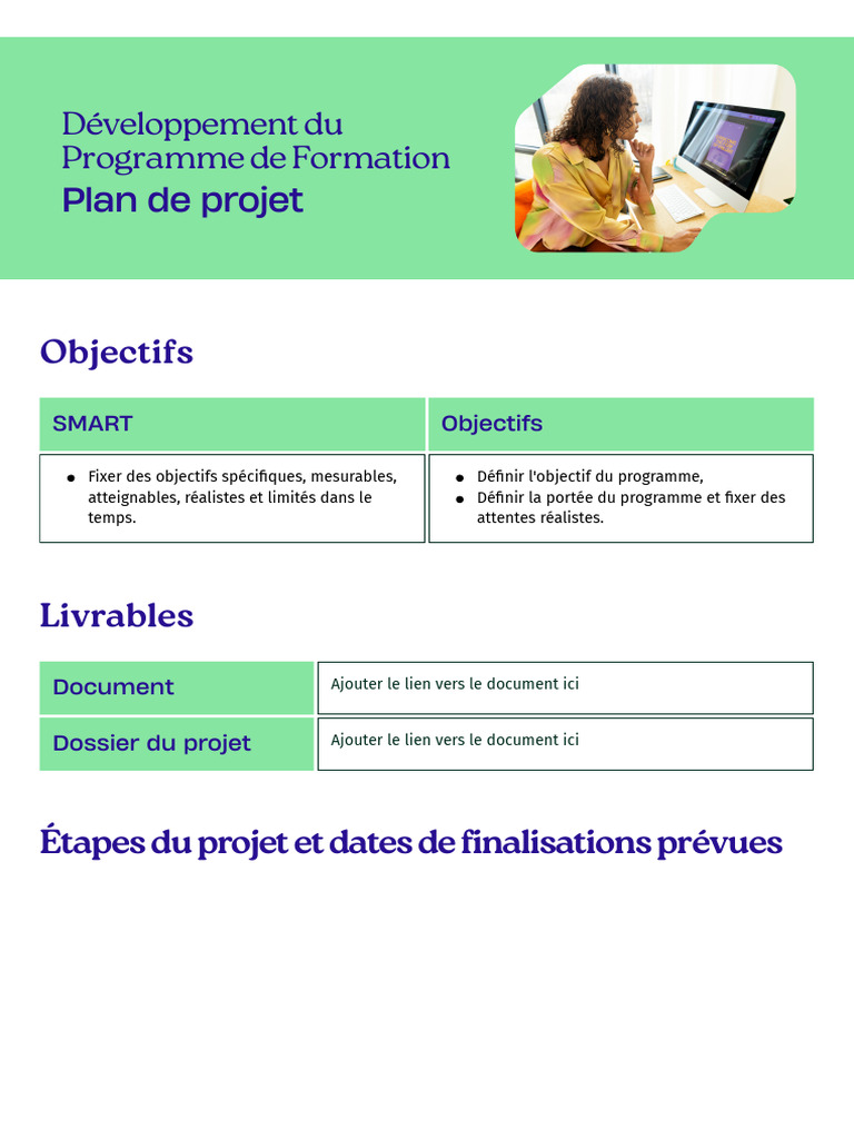 Plan de Formation : Objectifs et Étapes | PDF