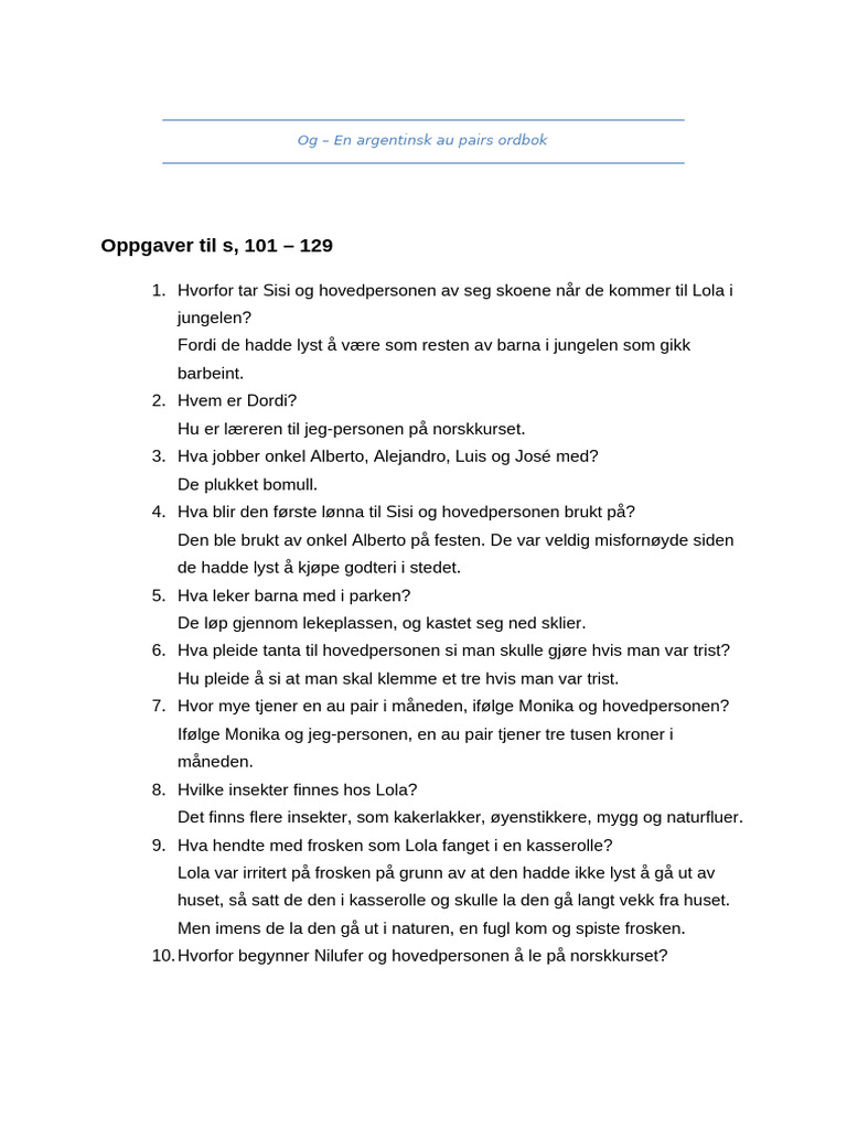Oppgaver til s, 101-129 | PDF