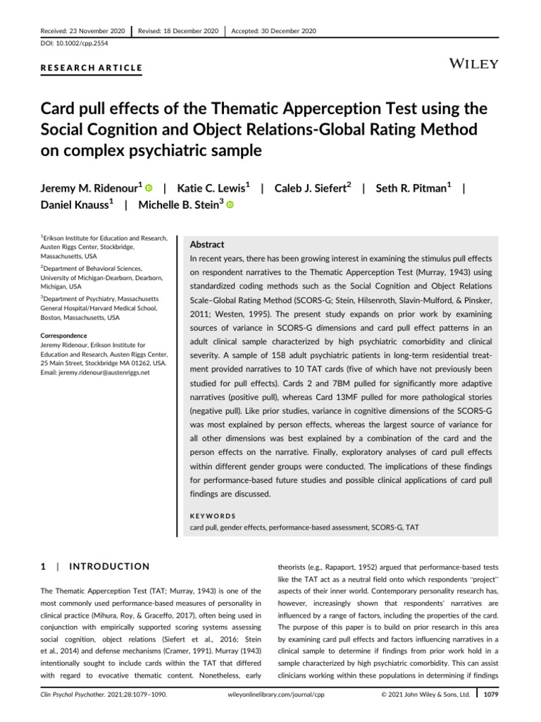 Critique of Tat, Cards Have A Pull Effect | PDF | Standard Score ...