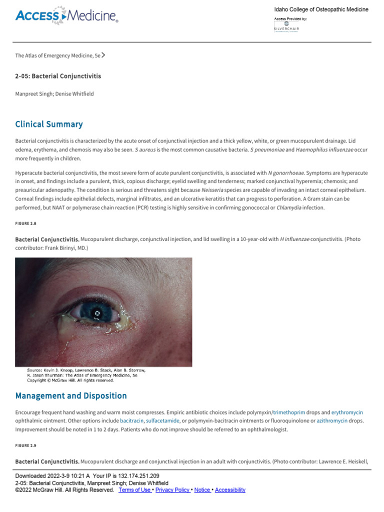 2-05 - Bacterial Conjunctivitis | PDF | Human Diseases And Disorders ...