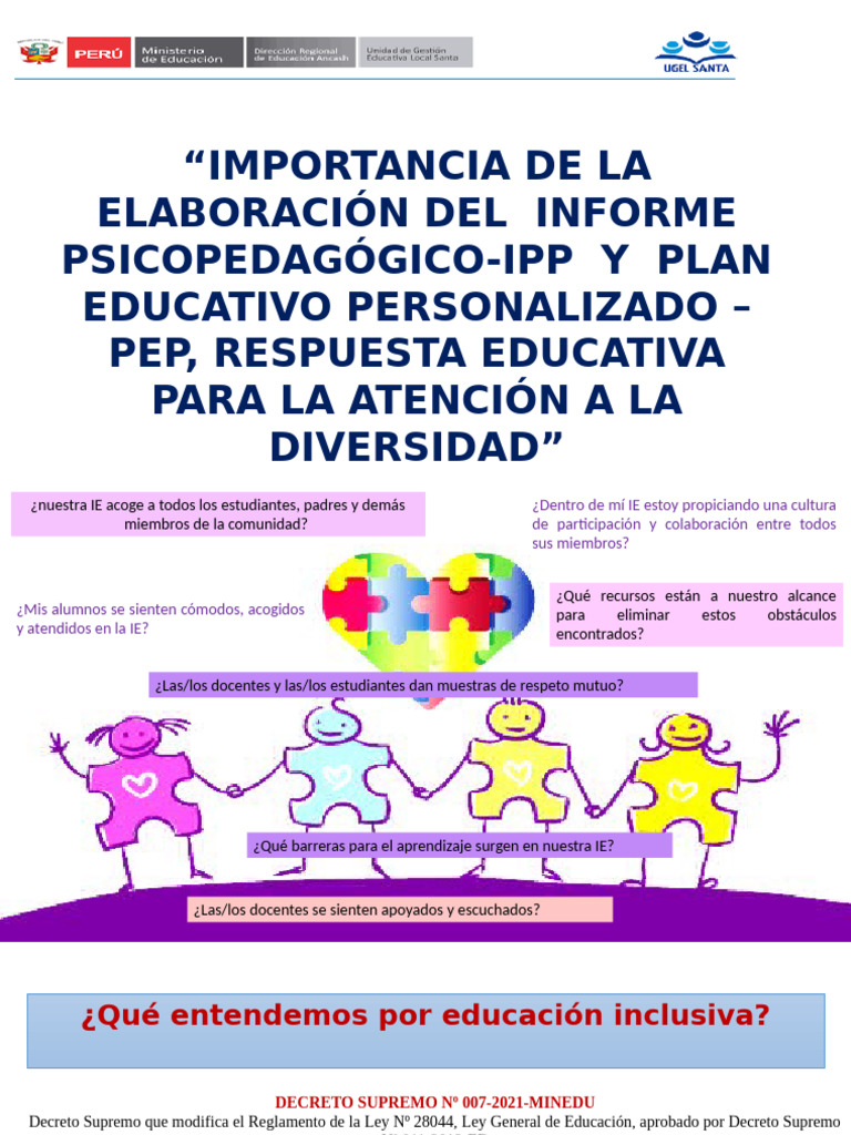Inclusión Educativa Elaboración de Ipp Plan Personalizado | PDF ...