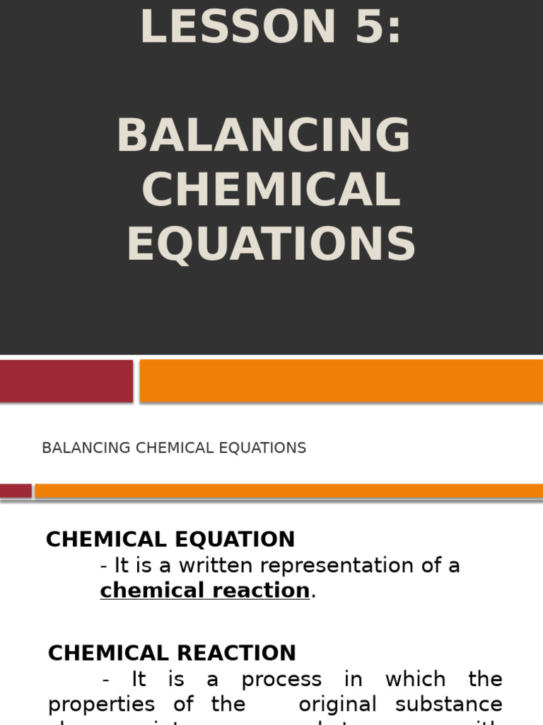 Balancing Chemical Equations Guide | PDF | Chlorine | Hydrochloric Acid