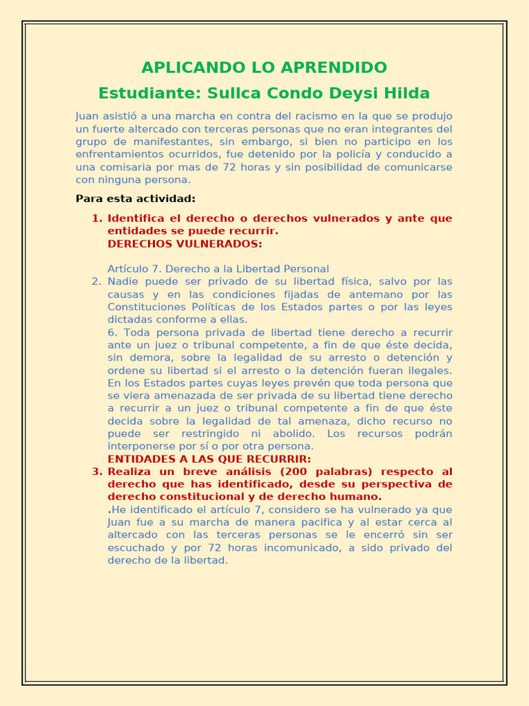 APLICANDO LO APRENDIDO | PDF