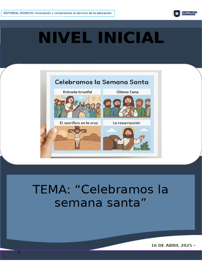 16-04-25 Inicial Editorial Dionicio | PDF | Jesús | Última cena