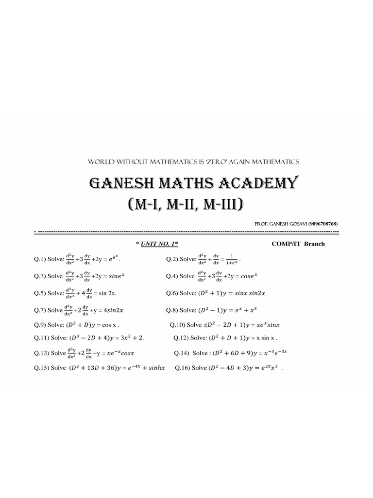 M3 IMP Questions | PDF