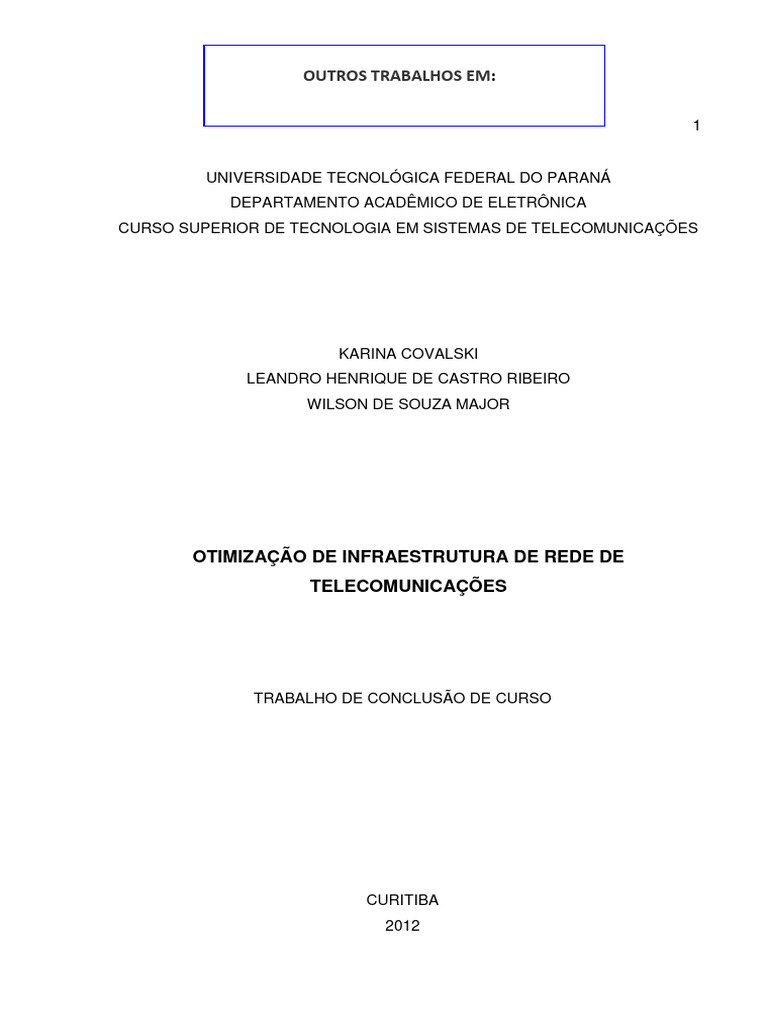 Otimização | PDF | Voz sobre IP (VoIP) | Rede de computadores