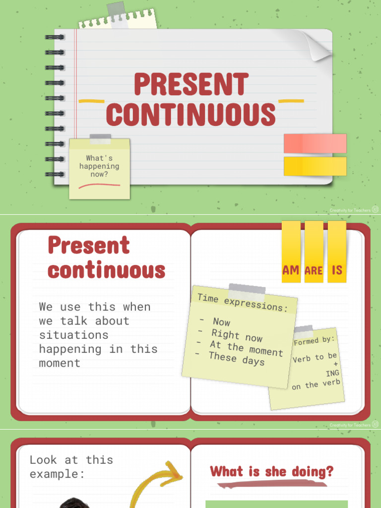 Present Continuous | PDF | Linguistics | Language Mechanics
