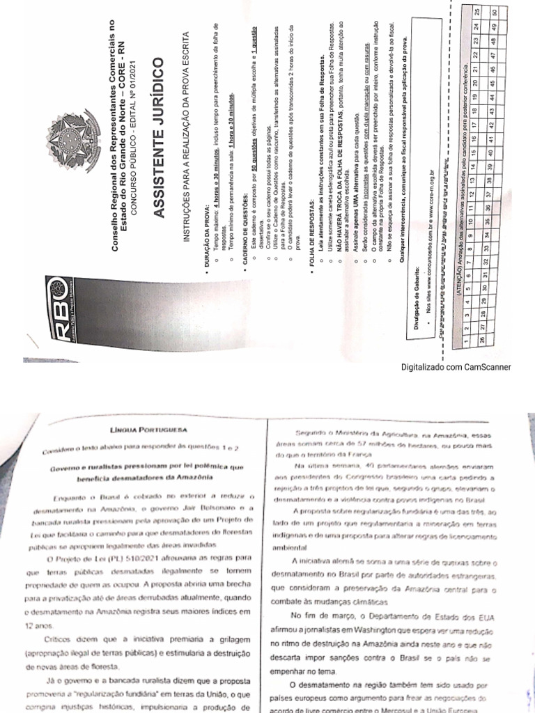 Prova Core RN Rbo | PDF