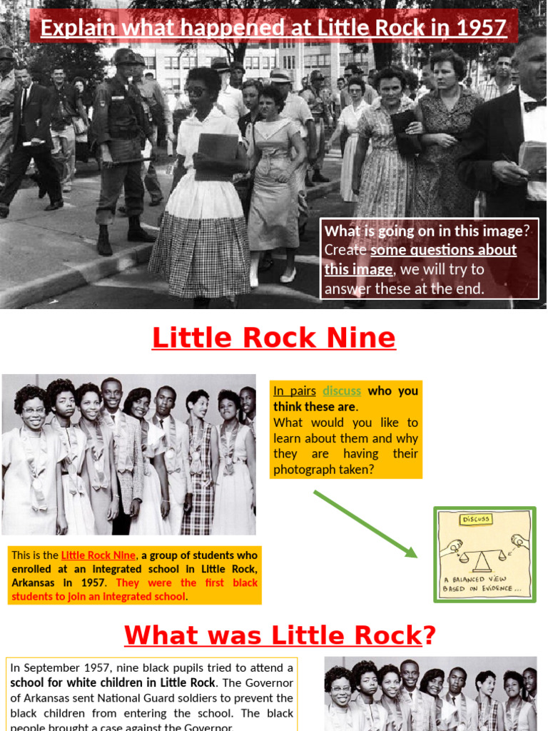 Little Rock Nine: Key Events of 1957 | PDF | Segregation | Schools
