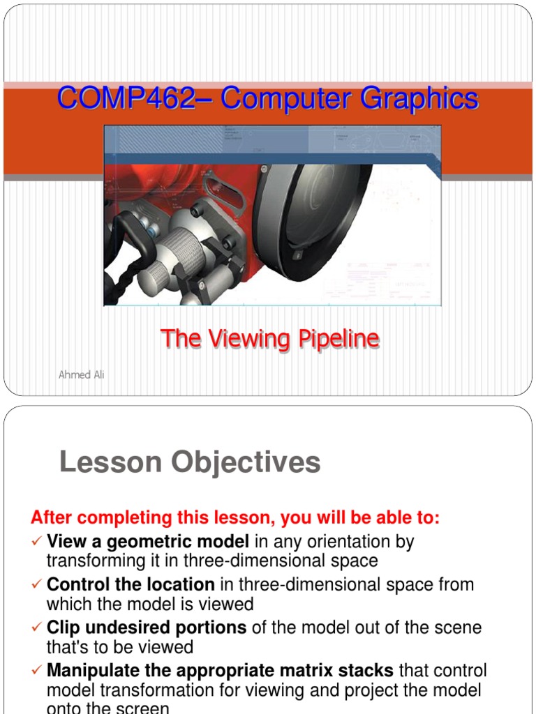 Viewing Pipeline | PDF | Perspective (Graphical) | Cartesian Coordinate ...