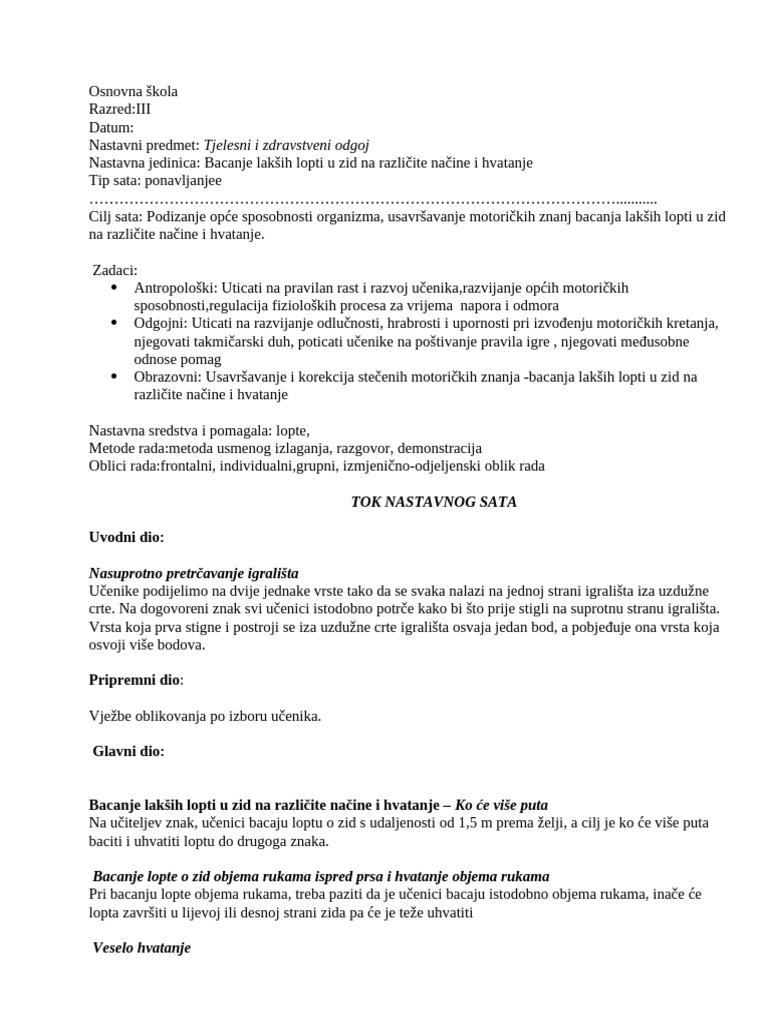 Bacanje Laksih Lopti Od Zid 2 | PDF