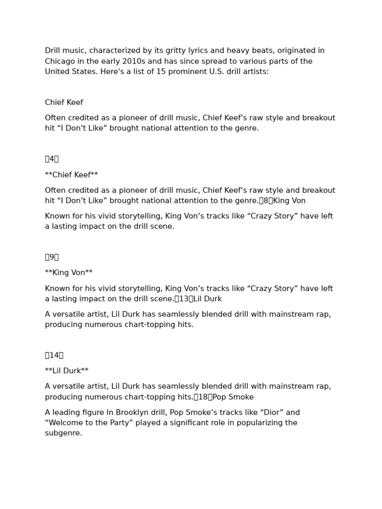 Us Driller Pdf Hip Hop American Popular Music