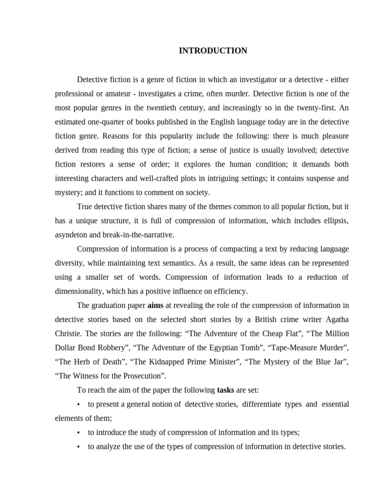 Introduction Sample | PDF | Detective Fiction | Mystery Fiction