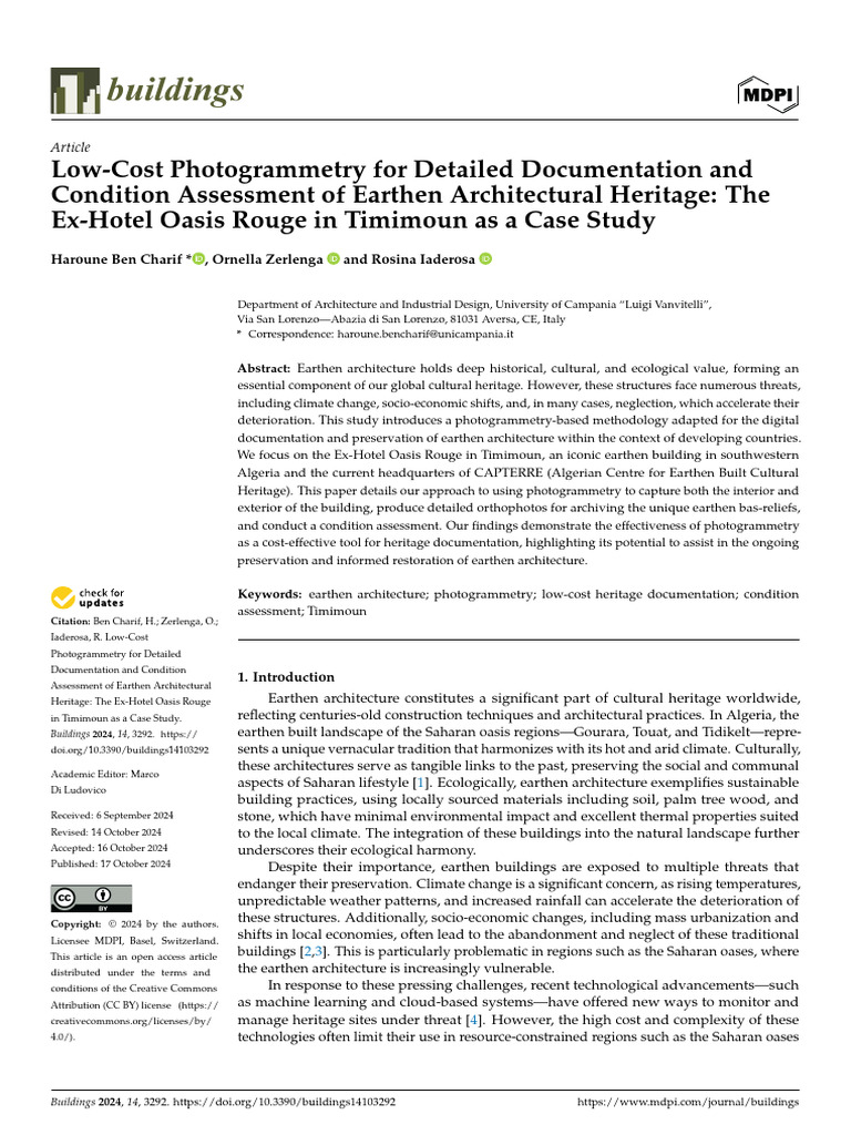 Low-Cost Photogrammetry For Detailed Documentation | PDF