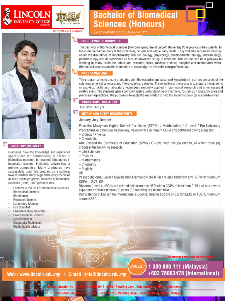 Biomedical Sciences Career Pathways | PDF