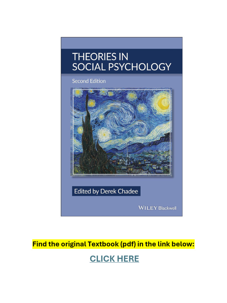 Theories in Social Psychology 2nd Edition PDF | PDF