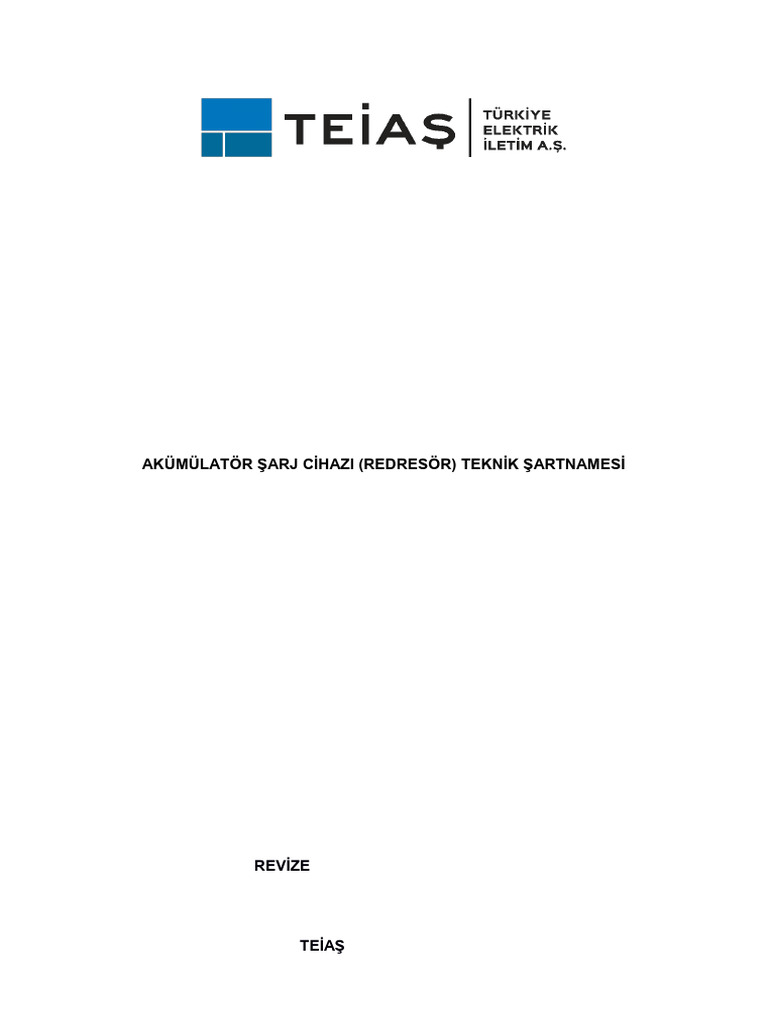 TEİAŞ-MYD - 2016-0391 Akümülatör Şarj Cihazı (Redre - 250420 - 222925 | PDF