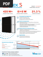 Trina 440W Vertex-S+ Datasheet | PDF | Photovoltaics | Solar Panel