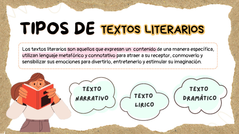 Presentación Escritura y Literatura Ilustrado Beige | PDF