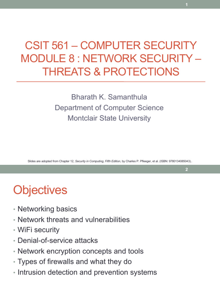 CSIT561 Module8 Network Security | PDF | Firewall (Computing) | Transport Layer Security