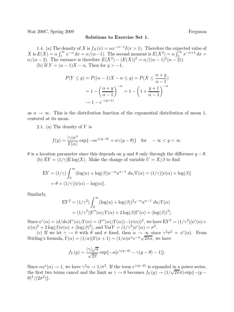 Ferguson 4 | PDF | Statistical Models | Mathematical Analysis