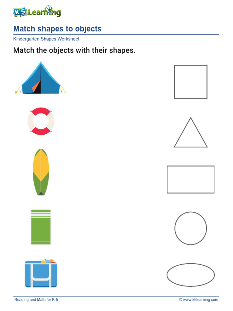 Kindergarten Match Similar Shapes 3 | PDF