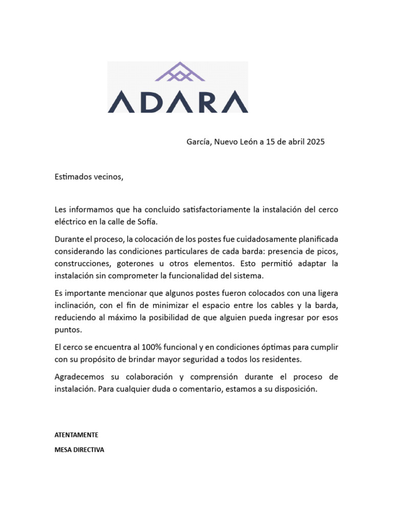 Instalación Del Cerco | PDF