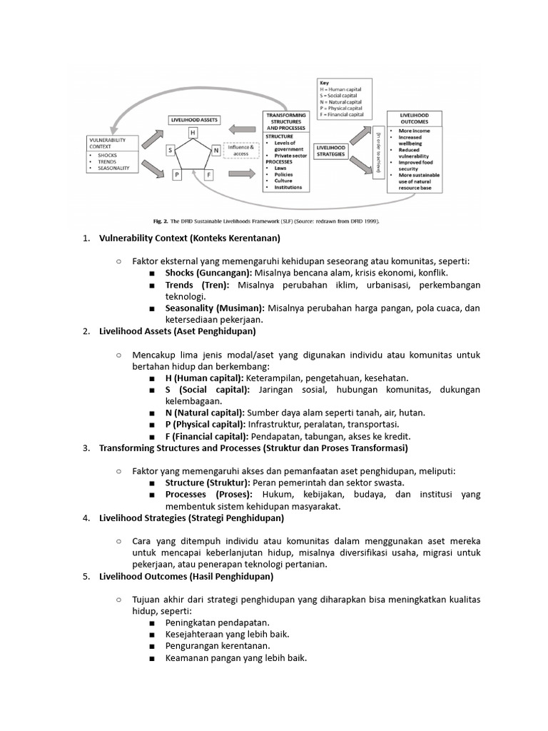 Sustainable Livelihood Framework (DFID) | PDF