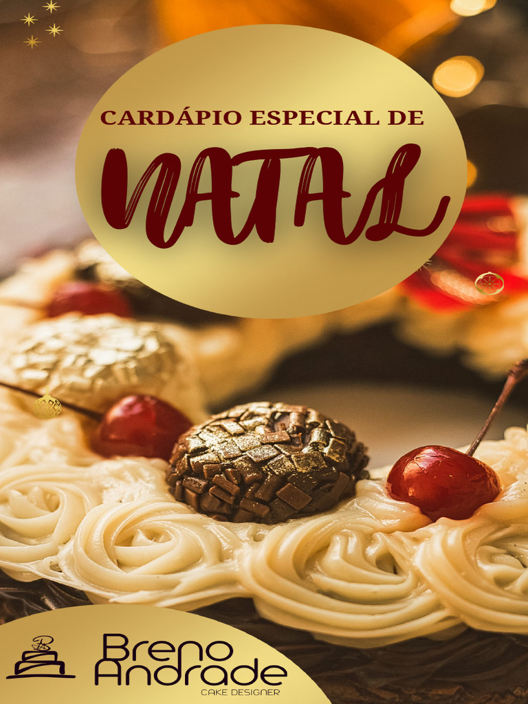 Cardápio Natalino Gourmet 2023 | PDF | Confeitaria | Sobremesas