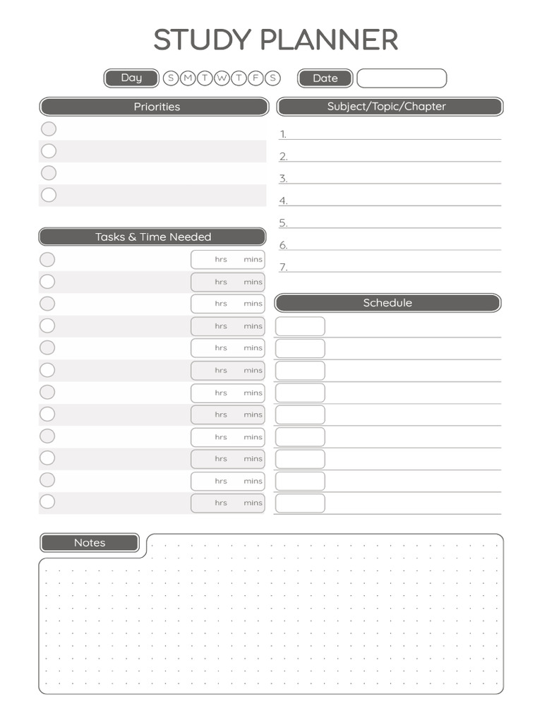 4. Study Planner | PDF